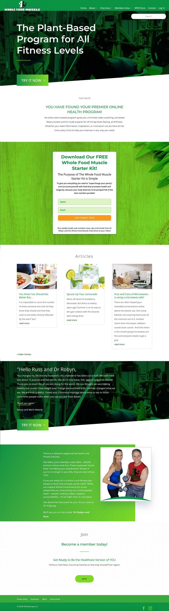 Whole Food Muscle Website Design & Development - RgB Design Group LLC